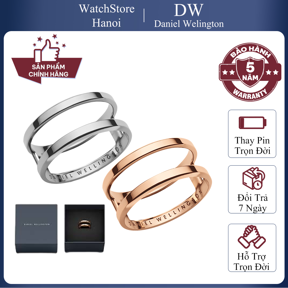 Nhẫn Daniel Wellington Elan Dual Ring DW Chính Hãng, Size 48-60mm Dành ...
