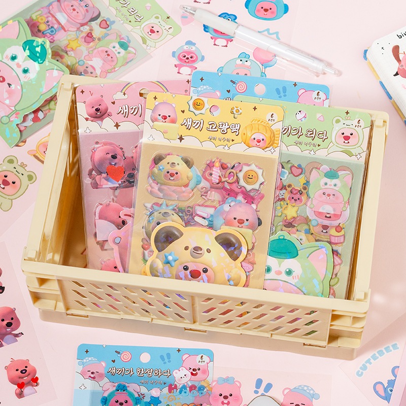 (ship hỏa tốc) 01SET Sticker LOPPY dán Hoạt hình dễ thương trang trí ...