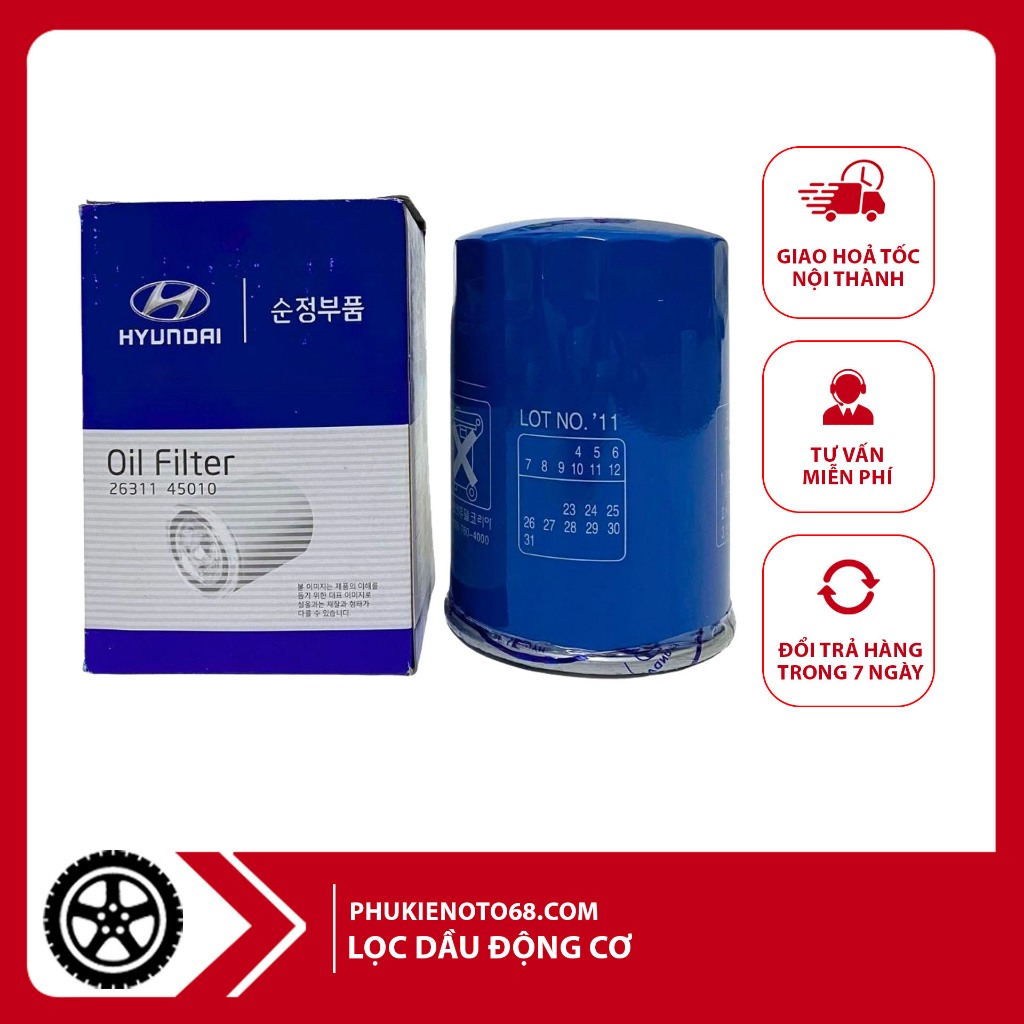 Lọc dầu động cơ, lọc nhớt xe Hyundai County, Mighty 3.5 tấn động cơ ...