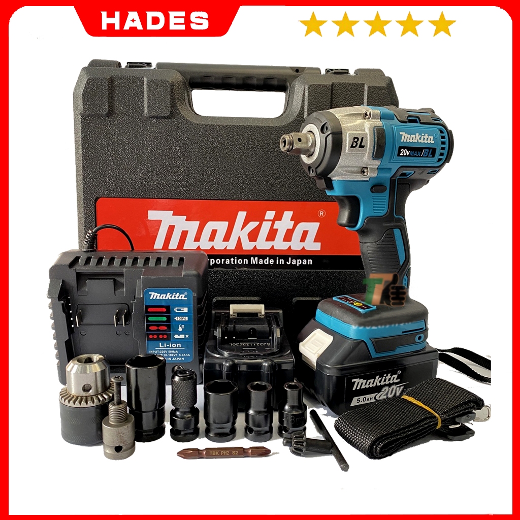 Máy Siết Bulong Makita 20V Đông cơ Không Chổi Than, Khoan tường bắn vít, siết ốc, khoan tường ...
