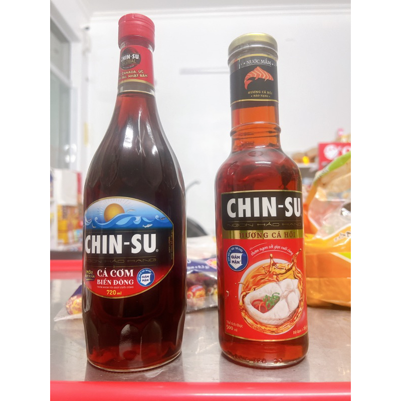 Chai Nước Mắm Cá Cơm Biển Đông Chin-Su 720ml, Chin-Su Cá Hồi 500ml ...