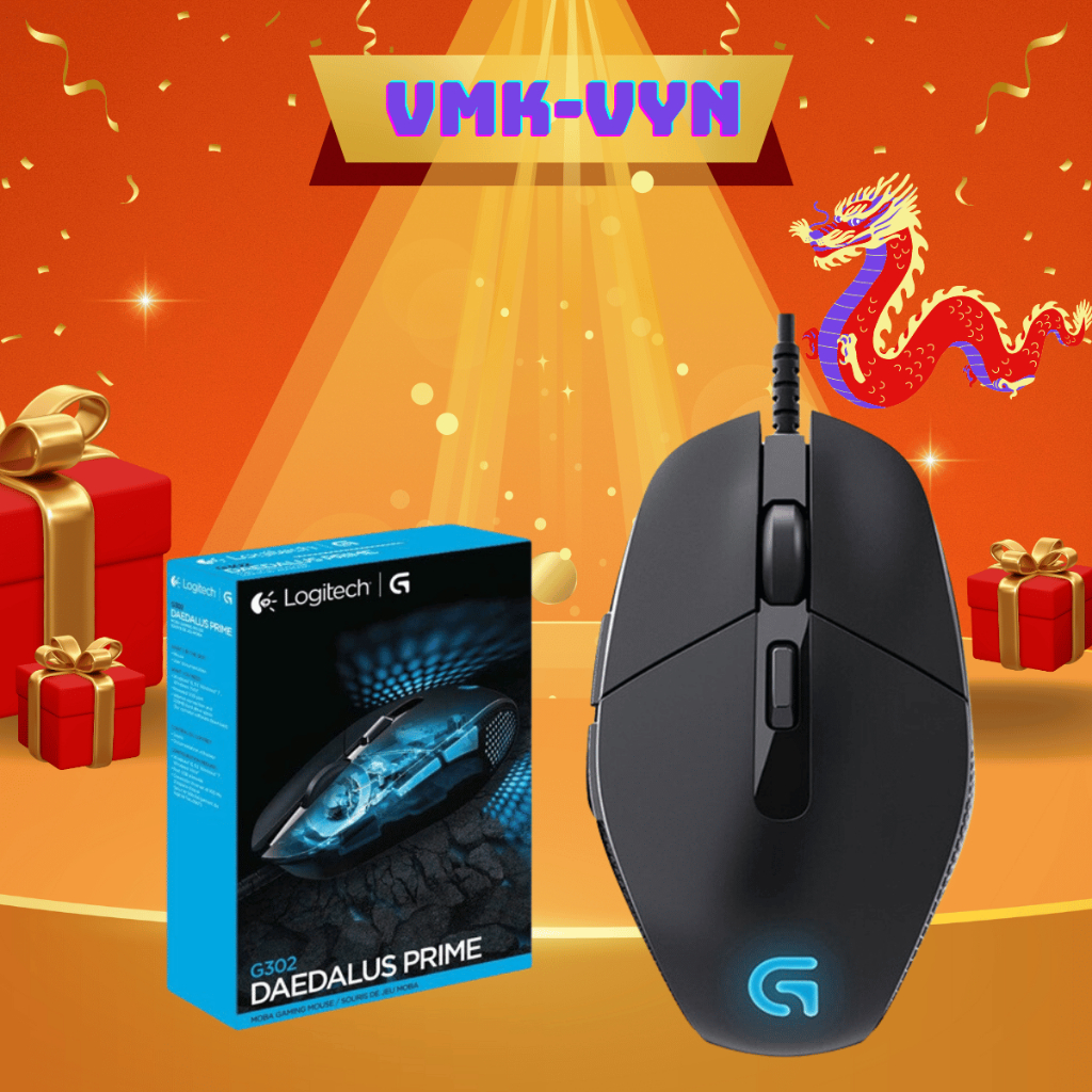 Chuột Chơi Game Có Dây Tốc Độ Cao Logitech G302 4000DPI 24H VMK-VYN | Shopee Việt Nam