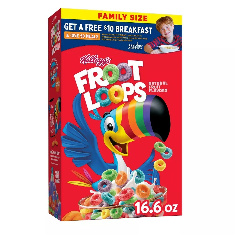 Ngũ cốc (Cereal) Kellogg's Froot Loops Fruit Flavored with Vitamin C ...