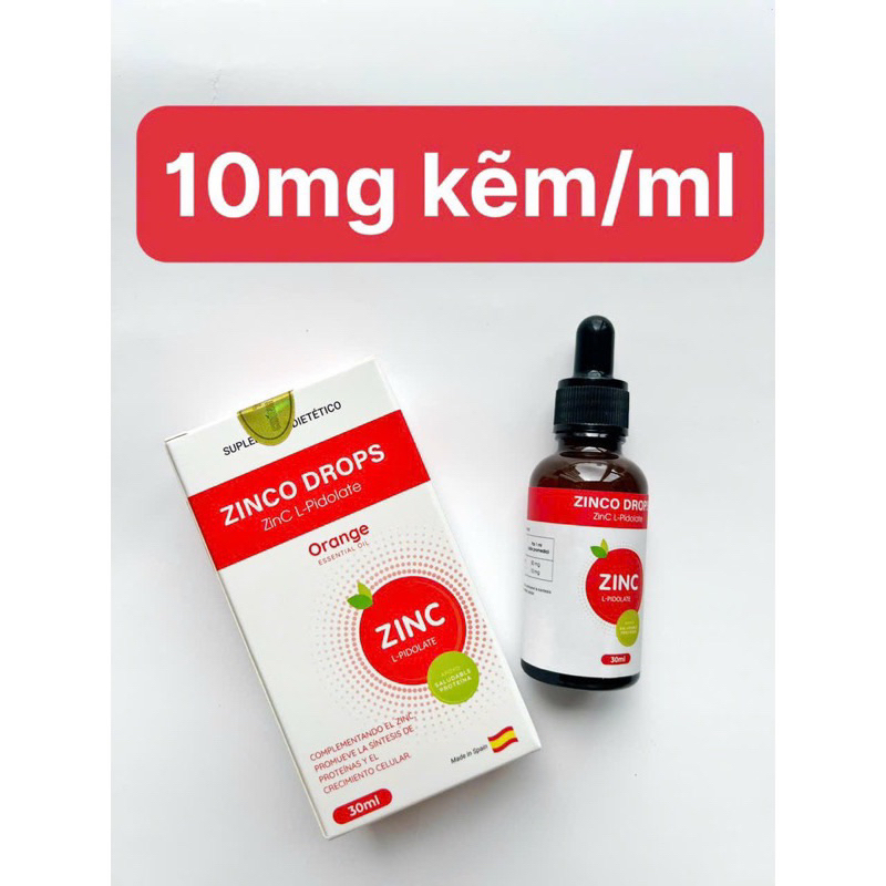 Kẽm sinh học hữu cơ ZINCO DROPS Chai 30ml | Shopee Việt Nam