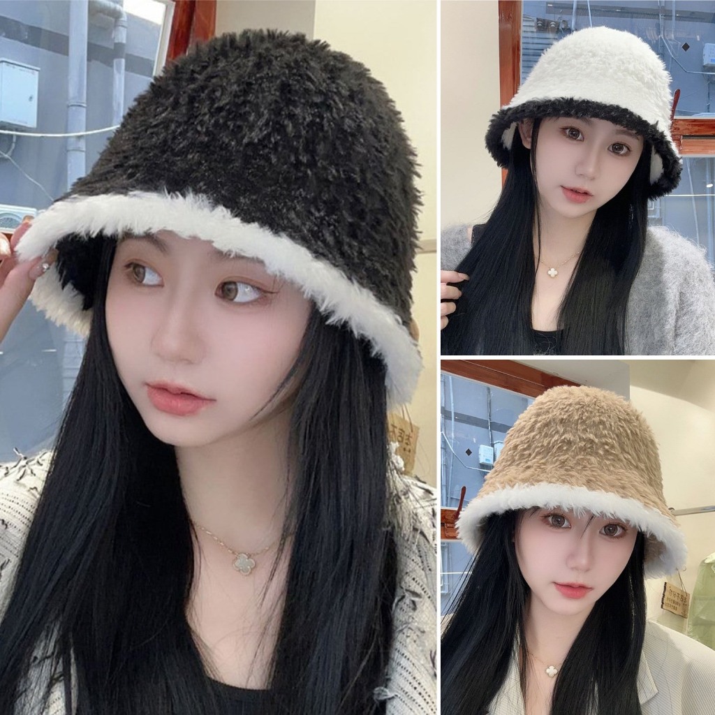 Mũ nón len nữ Hàn Quốc iLita bucket lông cừu ulzzang đẹp mùa đông thời ...