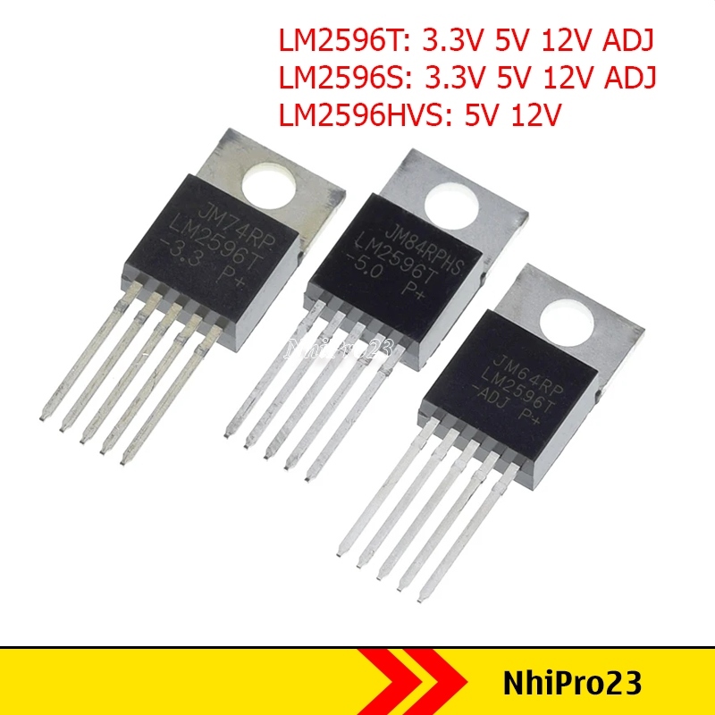 IC nguồn LM2596 LM2596T LM2596S LM2596HVS 3.3V 5V 12V ADJ điều chỉnh điện áp | Shopee Việt Nam
