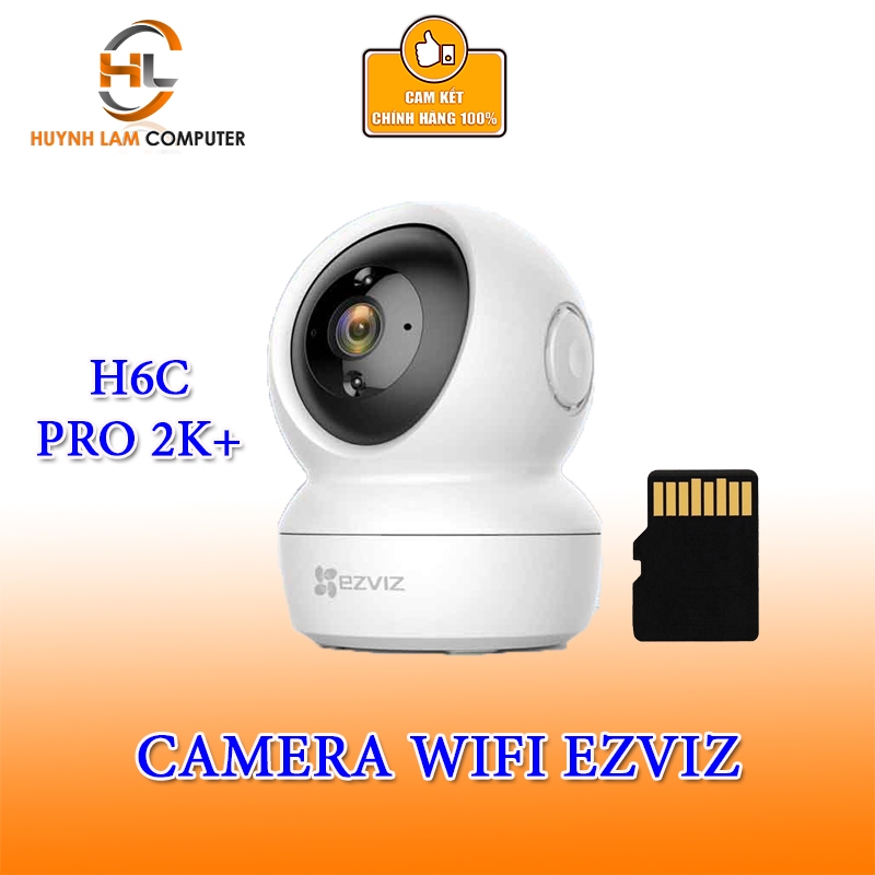 Camera Wifi Ezviz H6C Pro 2K+ [Kèm thẻ nhớ 64GB] 4.0MP Type C, Thoại 2 ...