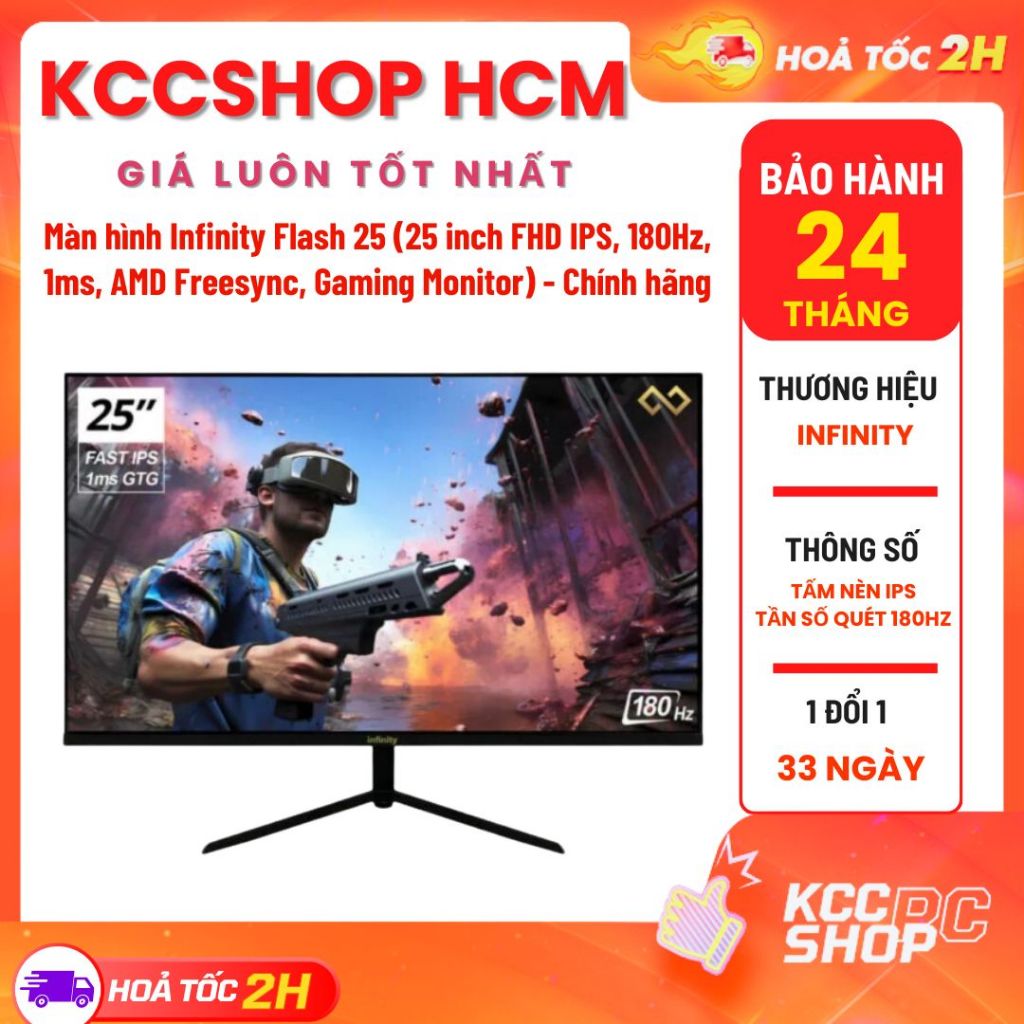 Màn hình Infinity Flash 25 (25 inch FHD IPS, 180Hz, 1ms, AMD Freesync ...