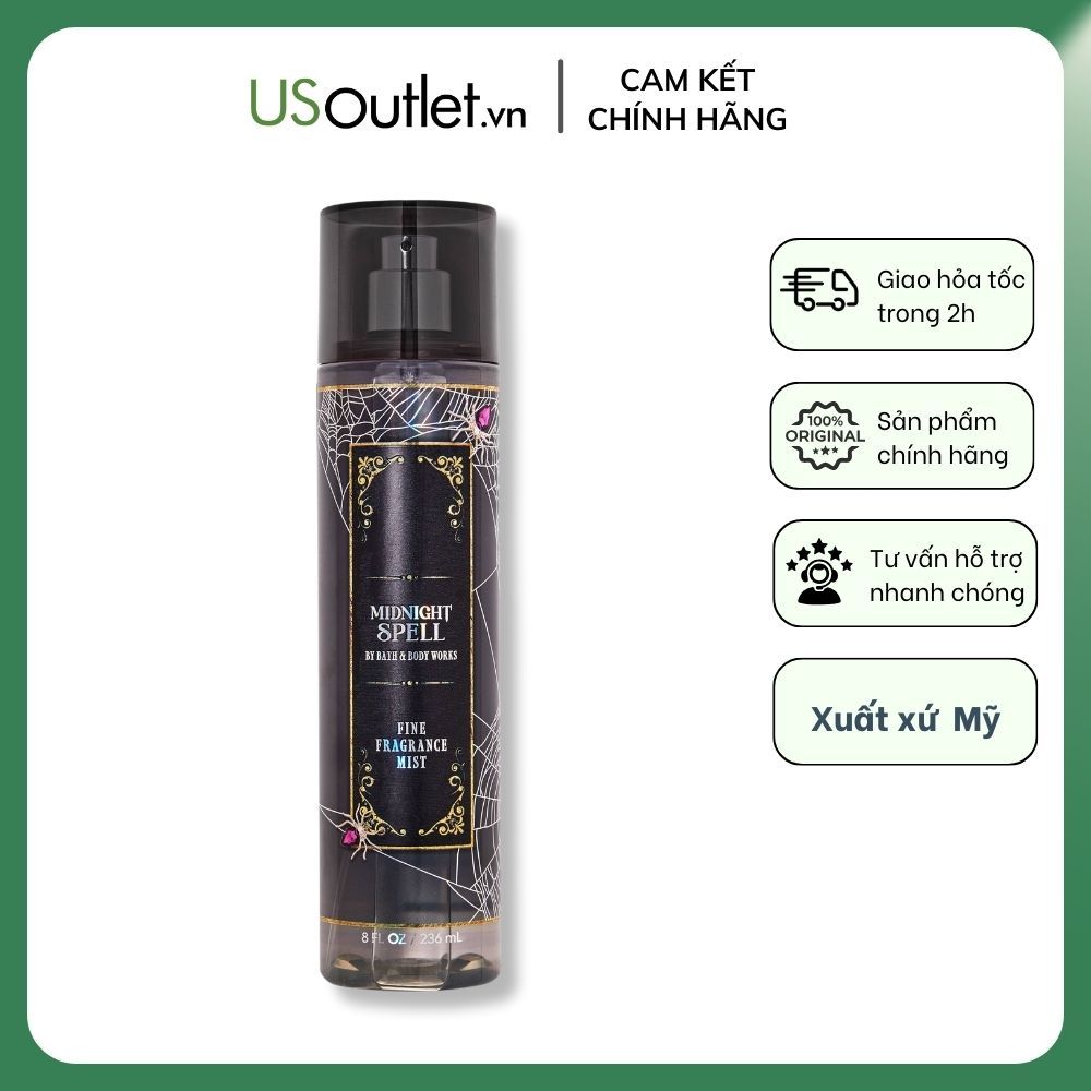 Xịt thơm body mist Bath And Body Works Midnight Spell Fragrance Mist ...