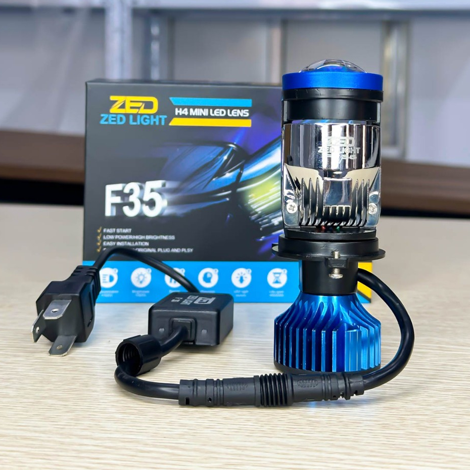 Đèn Pha Bi Cầu F35 ZED LIGHT - 60W Chân H4 Bản Cao Cấp Chống Chói - BH 12 Tháng | Shopee Việt Nam