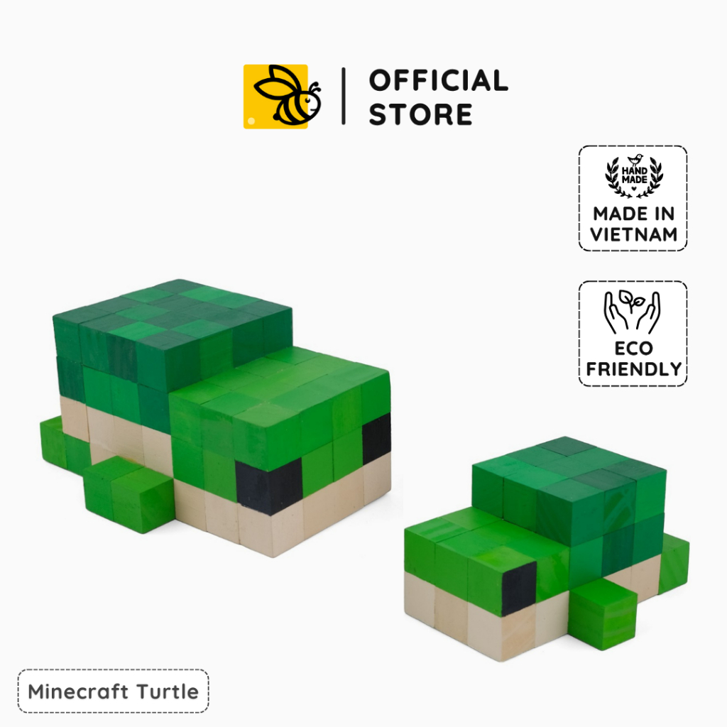 Mô Hình Gỗ Rùa Minecraft Turtle - Đồ Thủ Công 3D Pixel | Shopee Việt Nam