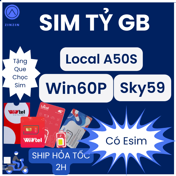 Sim 1 Tỷ GB Wintel Win60/Win60P, Local A68S, Sky59 Siêu Rẻ Vào Mạng ...