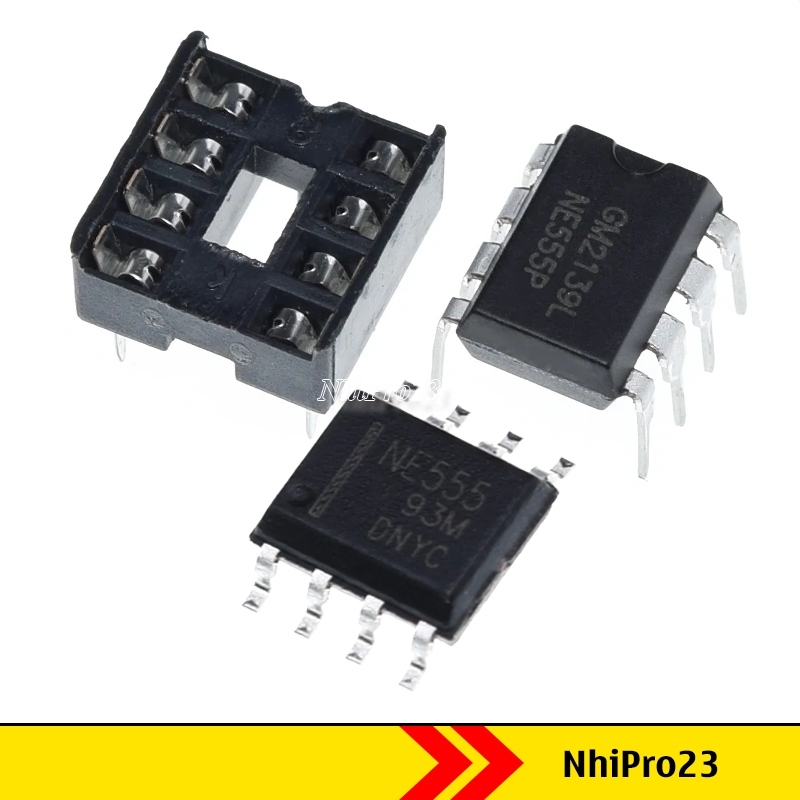 IC Tạo Xung NE555 NE555DR DIP/SOP Đế 8 chân tùy chọn | Shopee Việt Nam