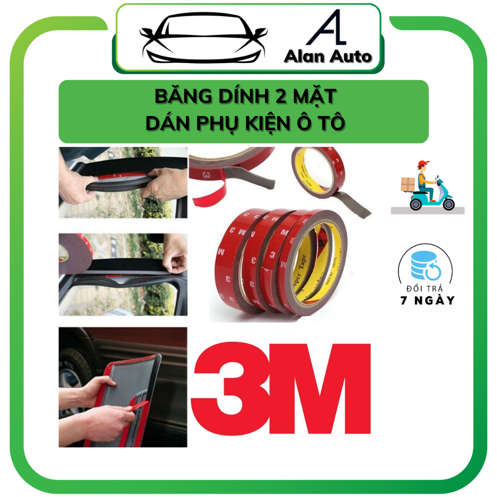 Băng dính 2 mặt Cường Lực siêu dính hãng 3M. Băng keo 3M, băng dính 3M ...