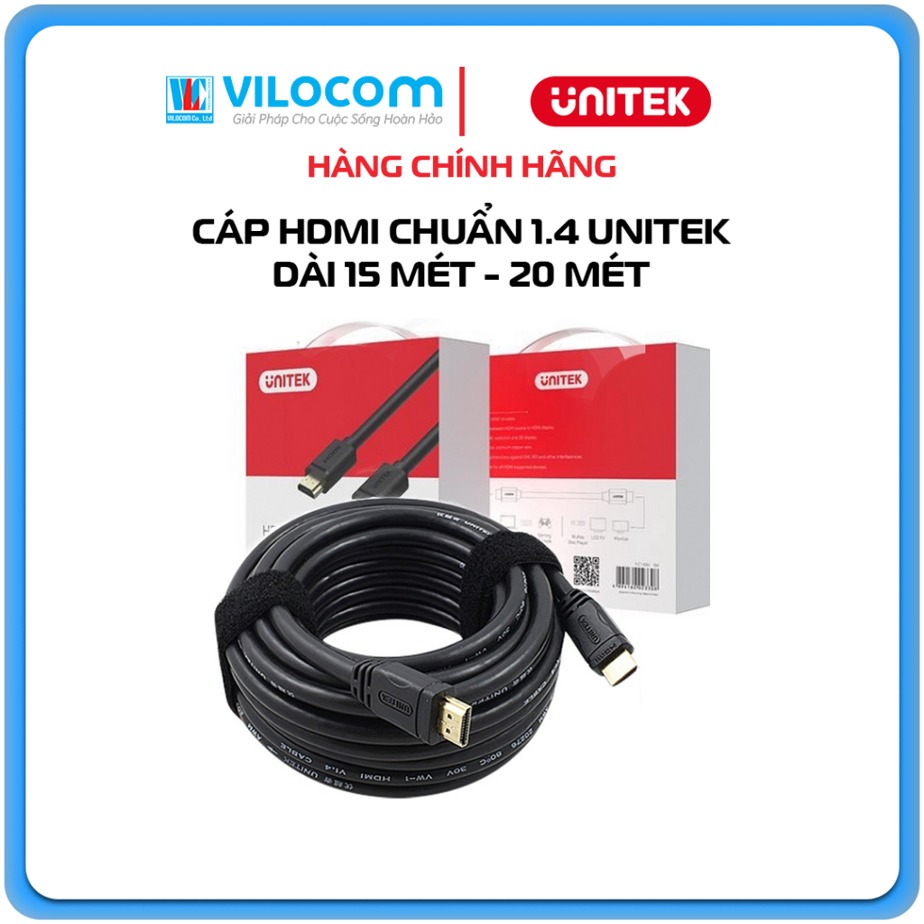 Cáp HDMI 1.4 Unitek-Full HD Unitek - Dài 15m | Shopee Việt Nam