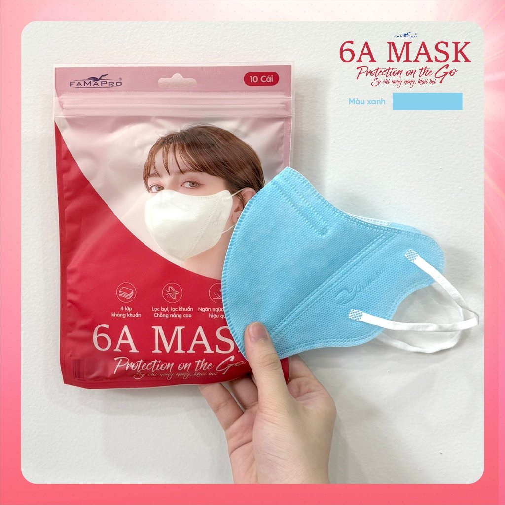 [COMBO 100 CHIẾC] Khẩu trang 4 lớp Famapro 6A Mask chống nắng tối ưu ...