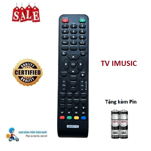 Remote Điều khiển tivi Imusic LED/LCD/Smart TV- Hàng zin loại tốt mới ...