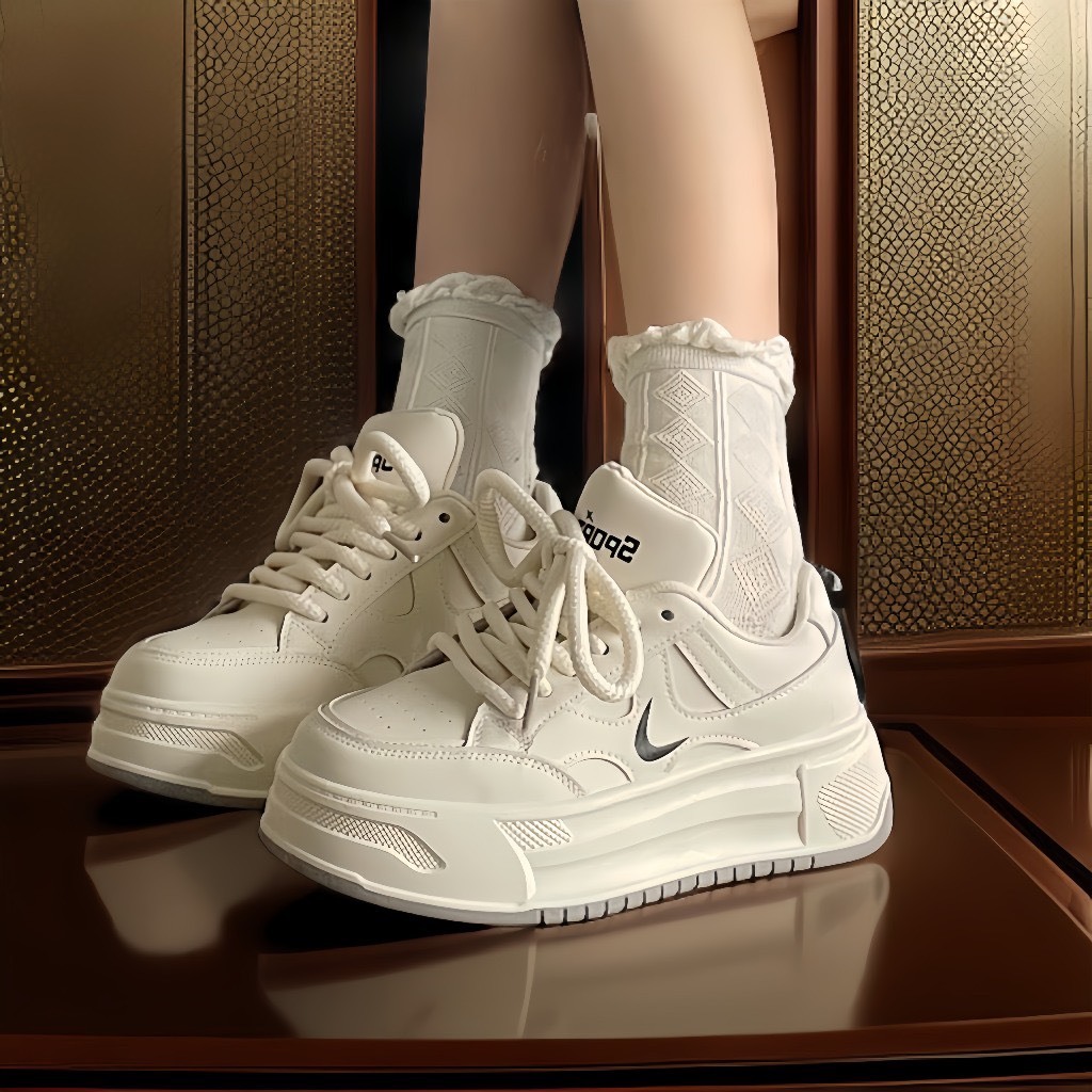 [VIDEO THẬT] Giày nữ thể thao phối da chất đẹp full box LUKAA | Shopee ...