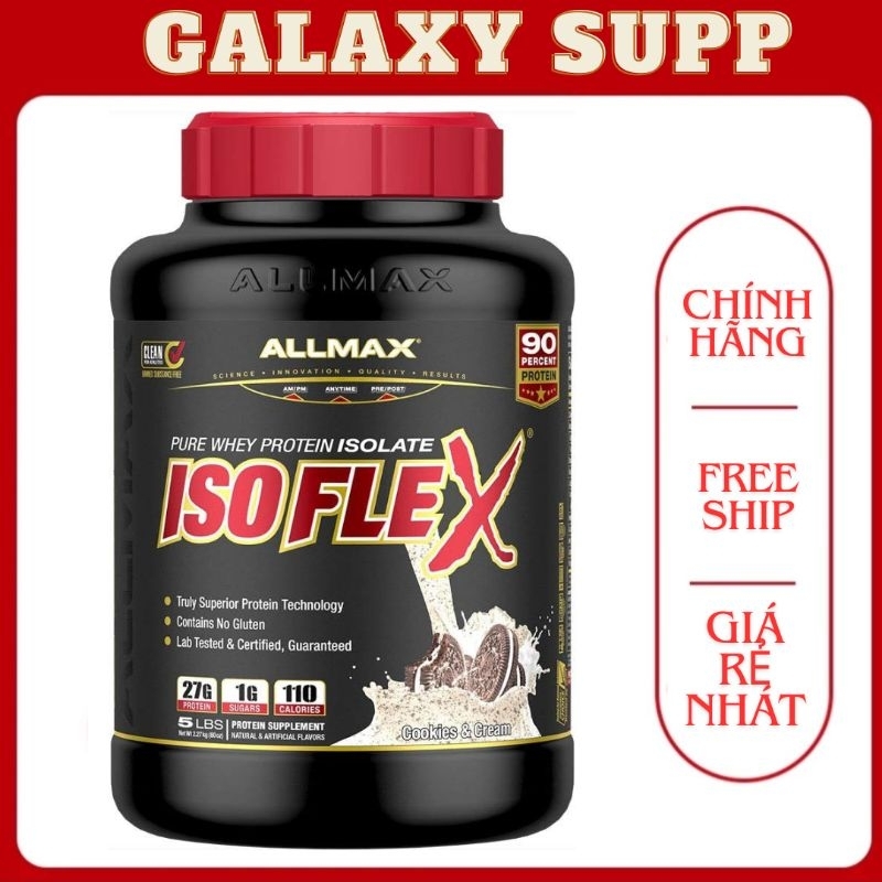 Allmax ISOFLEX Whey Protein Tăng Cơ Tinh Khiết Isolate 5Lbs | Shopee ...