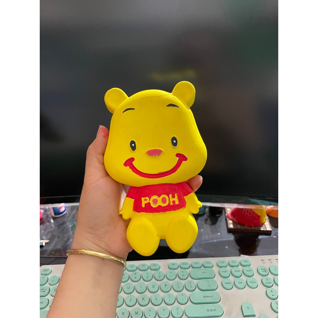 Tượng Tô Màu Gấu Pooh 16cm - Tượng Thạch Cao Tô Màu | Shopee Việt Nam
