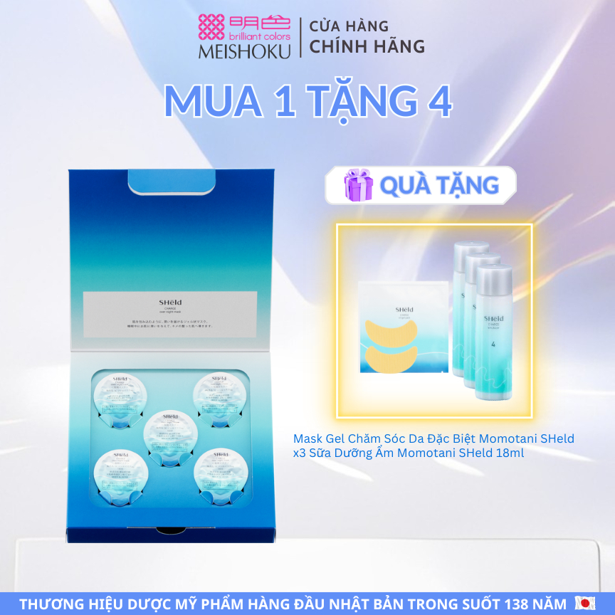Momotani SHeld Charge Overnight Mask - Mặt Nạ Chăm Sóc Da Đặc Biệt Momotani SHeld 3g x 5 miếng ...