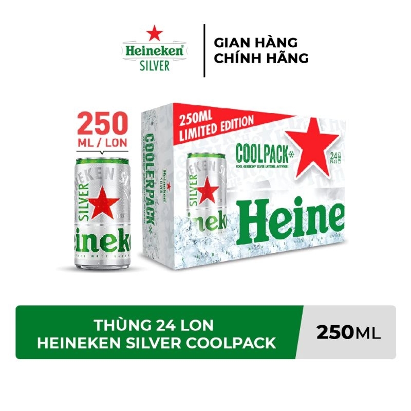 Bia Heineken Bac 250ml x 24 | Shopee Việt Nam