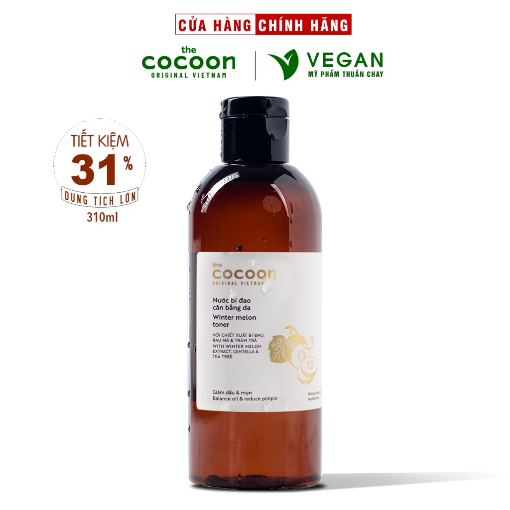 Toner nước bí đao cân bằng da cocoon 310ml - VEGAN - Mỹ phẩm thuần chay ...