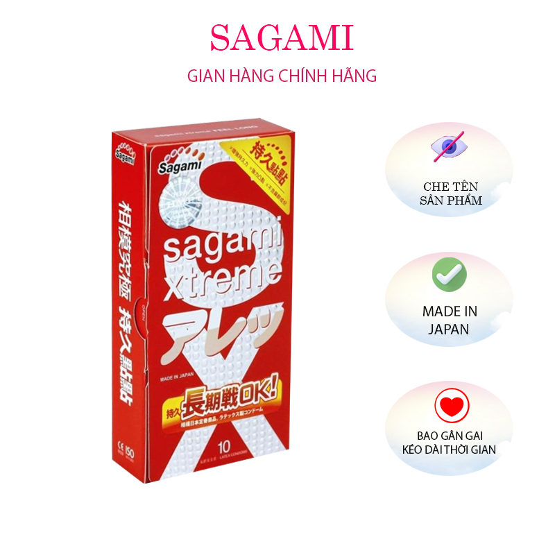 Bao cao su Sagami Feel Long bcs gai nhỏ (Hộp 10 bao) | Shopee Việt Nam