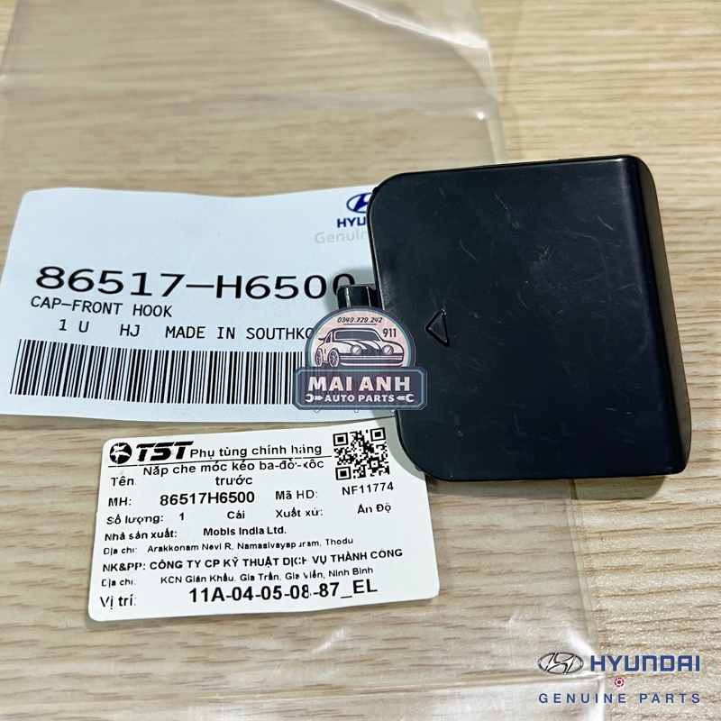 Nắp che móc kéo cứu hộ trước ACCENT 2021 - 2023 - Hàng chính hãng - Mã ...