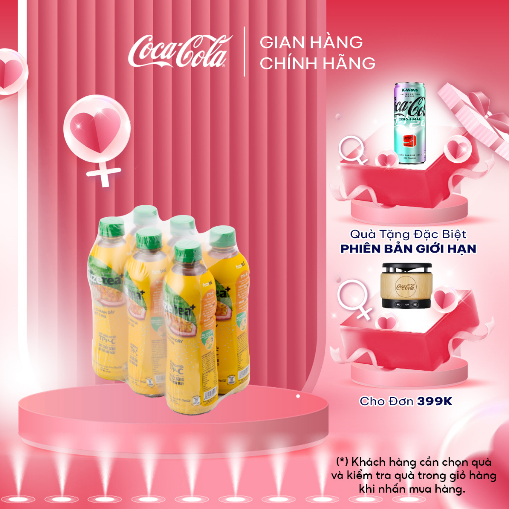 Lốc 6 Chai Trà Chanh Dây Và Hạt Chia Fuzetea+ 450ml/Chai Coca-Cola ...