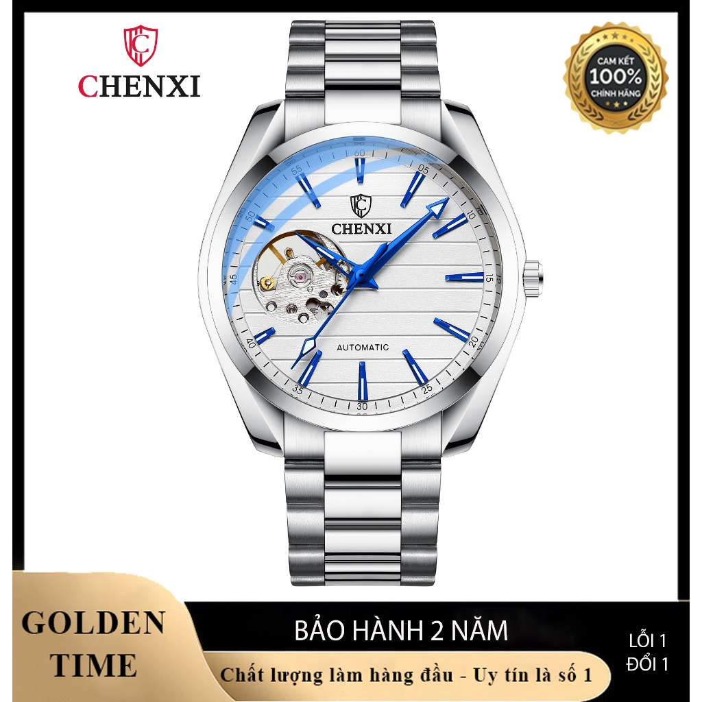 Đồng hồ cơ nam Automatic Chenxi chính hãng CX-8806, Dây cao cấp, Mặt kính chống nước, chống xước ...
