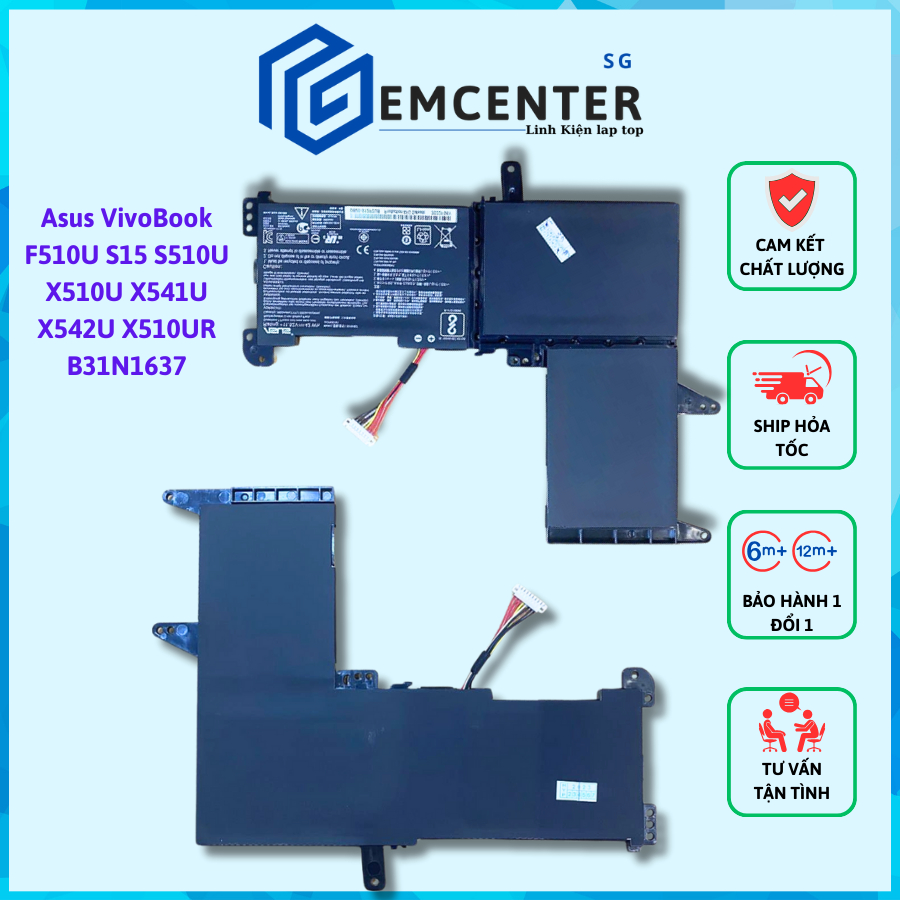 Pin Zin Laptop Asus VivoBook F510U S15 S510U X510U X541U X542U X510UR ...