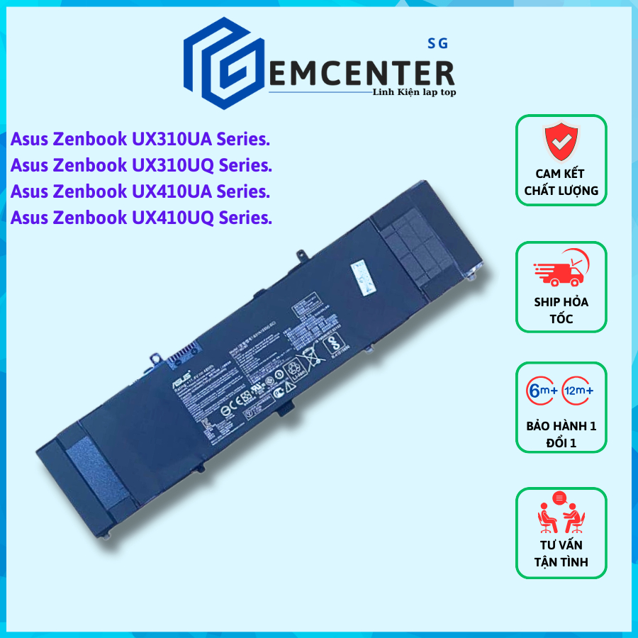Pin Zin Laptop ASUS ZenBook UX310 UX310UA UX310UQ UX410UA UX410UQ 48Wh ...