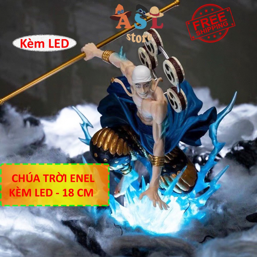 Mô Hình One Piece Enel Chúa Trời Thần Sấm chiến đấu siêu phẩm Kèm LED ...