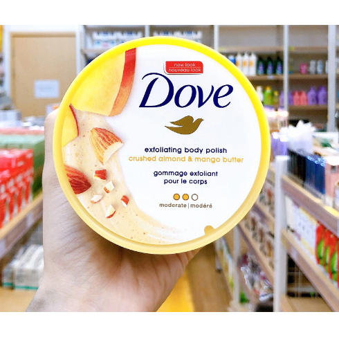 [CHÍNH HÃNG] (BẢN MỸ)Tẩy tế bào chết Dove Crushed Almond & Mango Butter ...