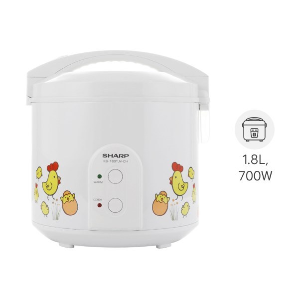Nồi cơm điện nắp gài Sharp KS-183TJV-CH 1.8L hàng trưng bày đẹp chính ...
