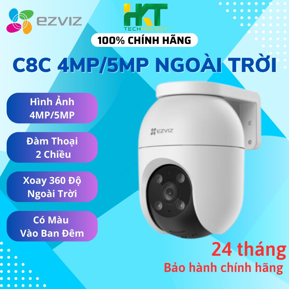 Camera IP Wifi Ezviz Ngoài Trời C8C 3K 5MP Xoay 360 Độ, Có Màu Đêm - HKT TECHNOLOGY | Shopee ...