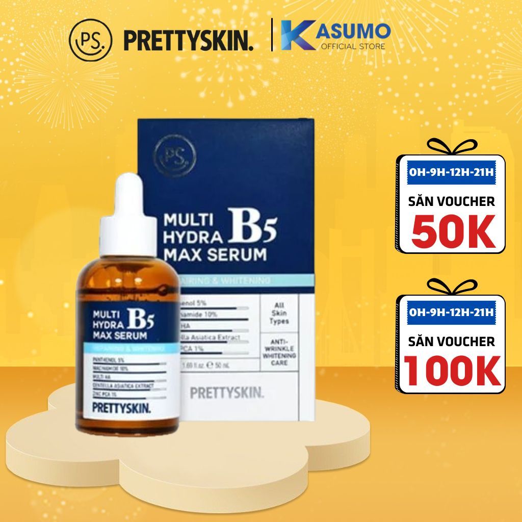 Tinh Chất Phục Hồi Dưỡng Trắng PRETTYSKIN MULTI HYDRA B5 MAX SERUM Dành ...