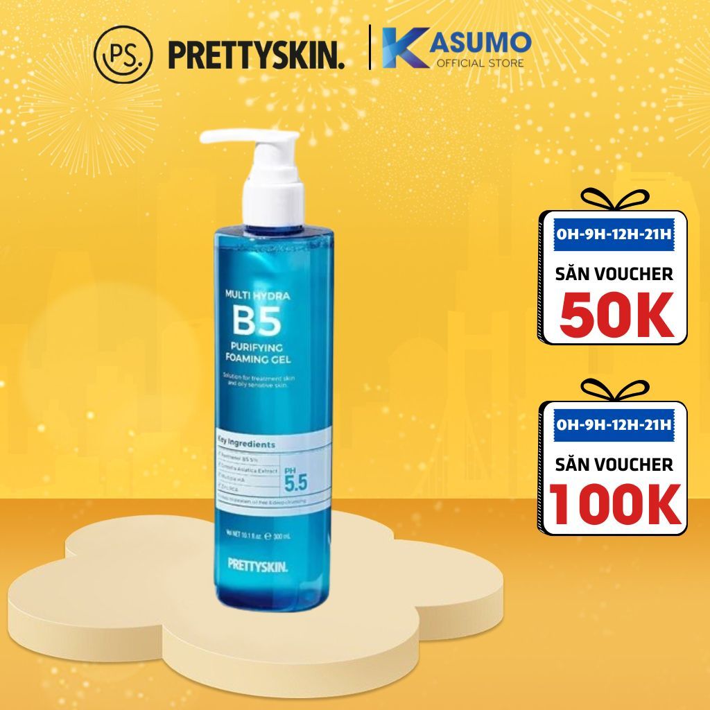 Sữa Rửa Mặt Phục Hồi B5 PrettySkin Multi Hydra B5 Purifying Foaming Gel ...