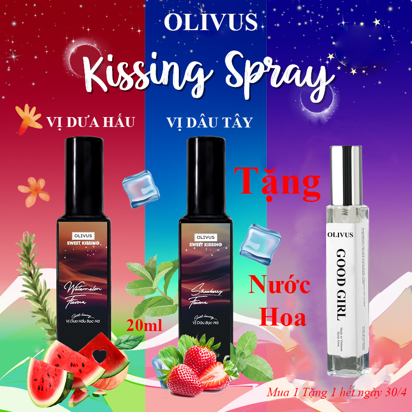 Xịt thơm miệng OLIVUS xịt hôn giúp hơi thở thơm mát chiết xuất thiên ...