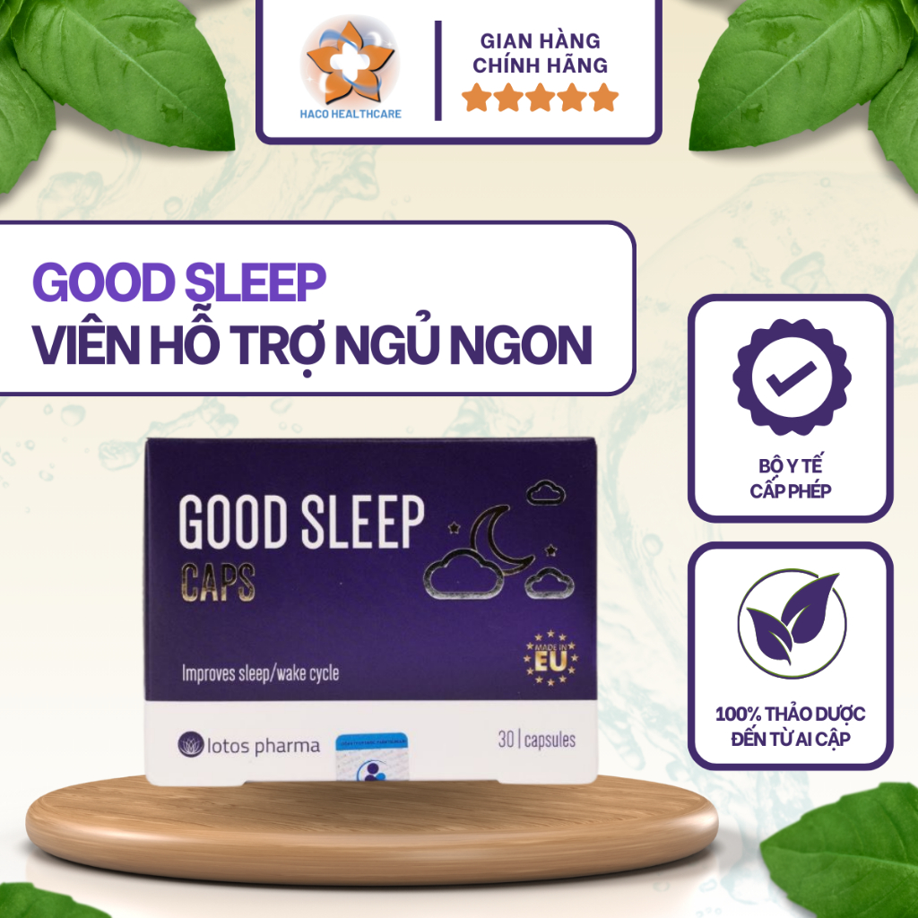 Viên uống Good Sleep Caps và xịt ngủ Good Sleep Spray hỗ trợ giấc ngủ ...