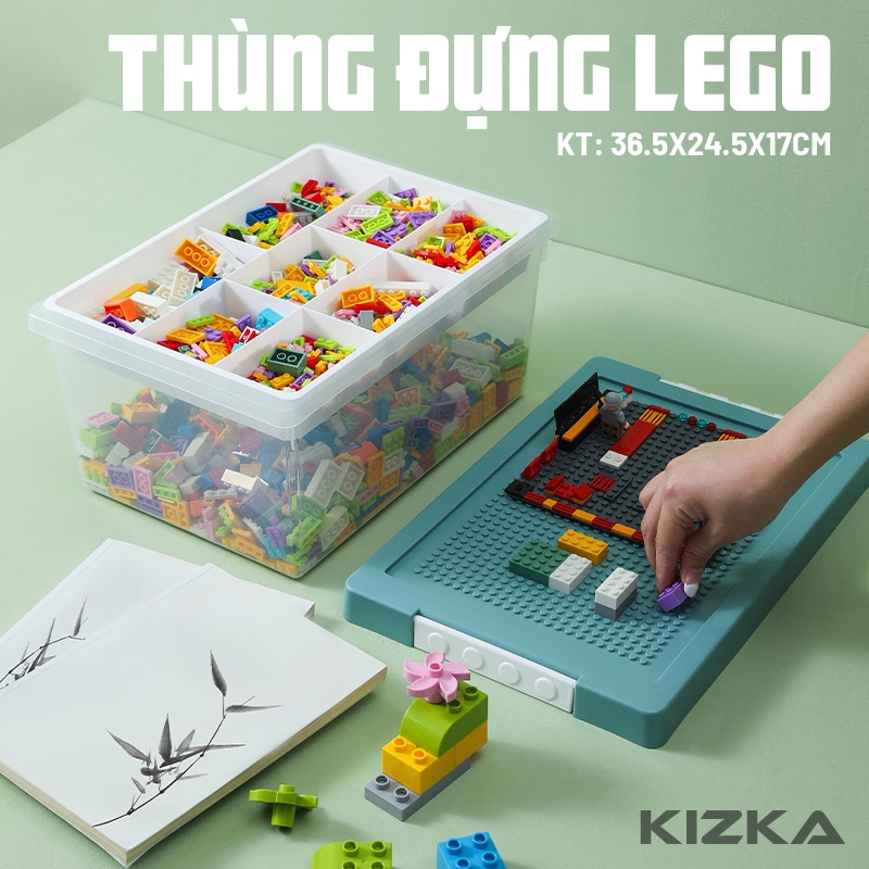 HỘP LƯU TRỮ LEGO CÓ CHIA NGĂN TRONG SUỐT CHO BÉ | Shopee Việt Nam