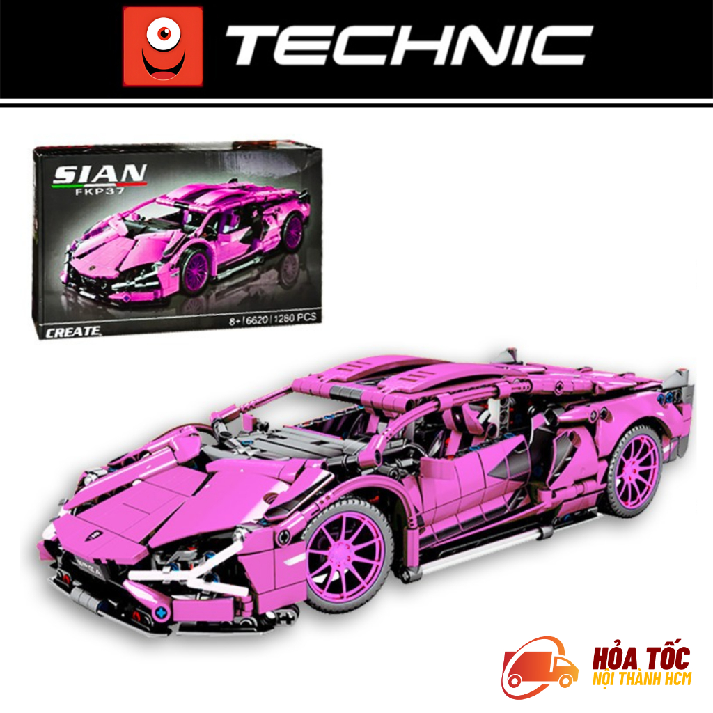 [TECHNIC] Mô hình đồ chơi lắp ráp xe LAMBORGHINI SIAN (PINK) | 1280 ...