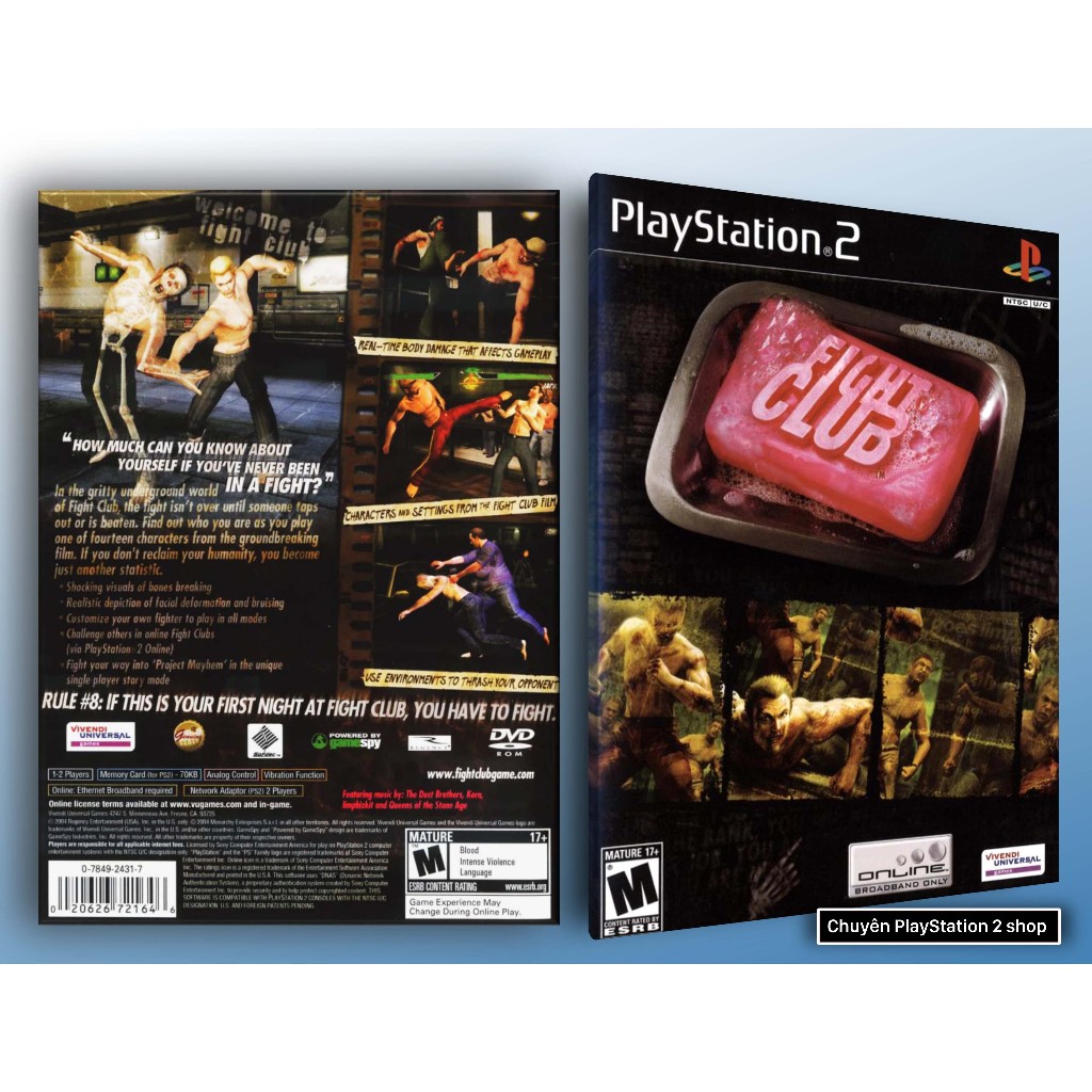 Đĩa game PS2, Fight Club (Game đối kháng) cho máy game PS2 | Shopee ...