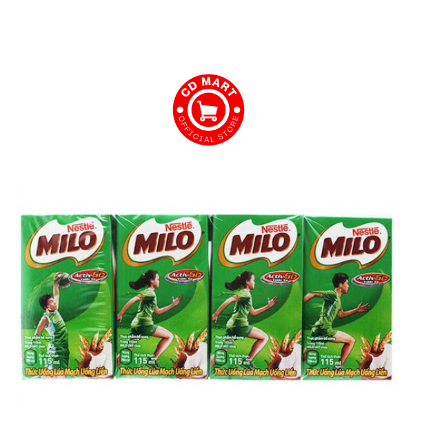 Lốc 4 hộp thức uống lúa mạch Milo Active Go 110ml/hộp | Shopee Việt Nam