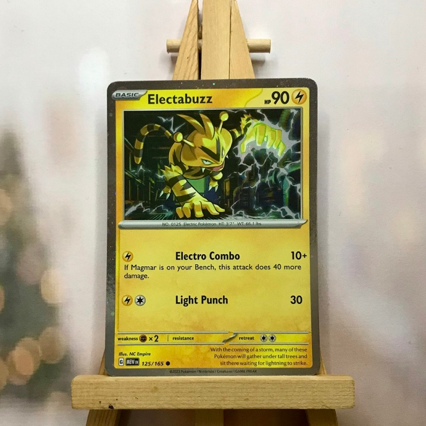 Thẻ hình Pokemon Electabuzz 125/165 - Lá bài Scarlet & Violet 151 Common Reverse Holo tiếng Anh ...