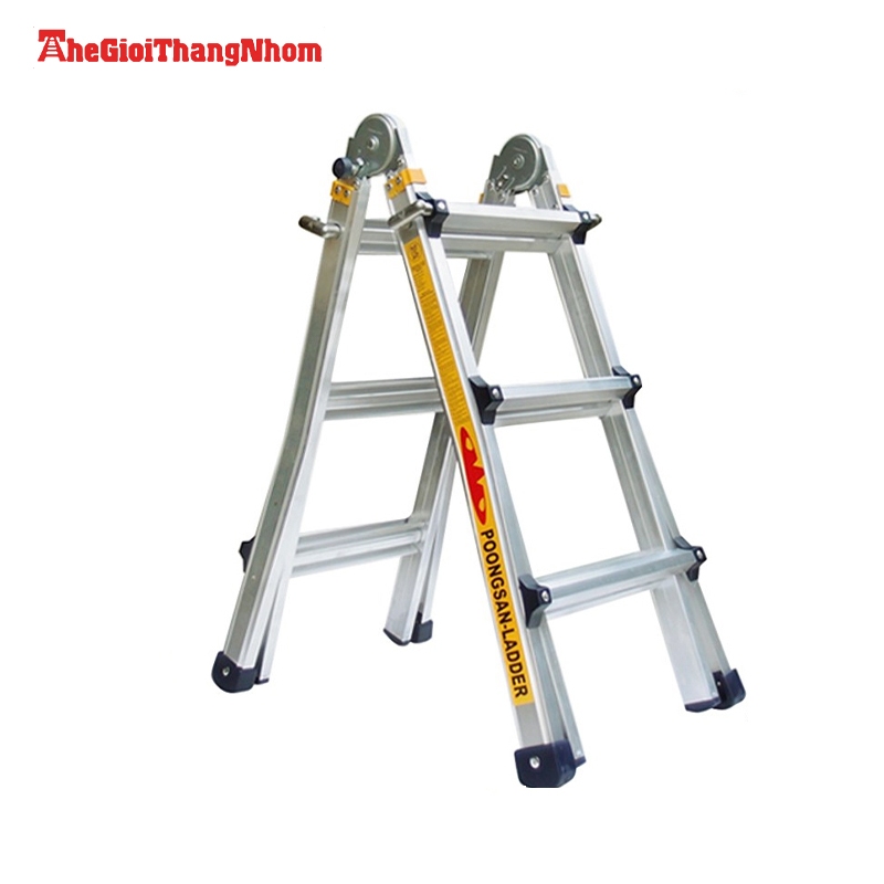 Thang nhôm rút chữ A Hàn Quốc Poongsan PS-43 - Thế Giới Thang Nhôm PS43 ...