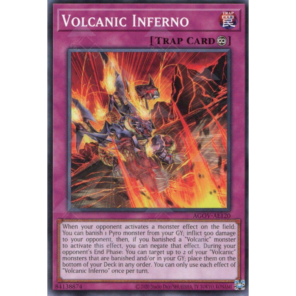 [ Đậu Phộng ] Thẻ Bài Yugioh Trap AGOV-AE120 Volcanic Inferno (N ...