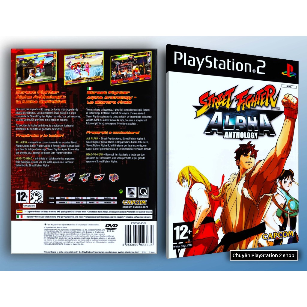Đĩa game PS2, Street Fighter Alpha Anthology (Game đối kháng) cho máy ...