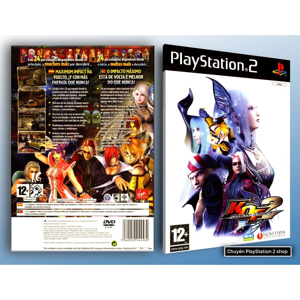 Đĩa game PS2, King of Fighters: Maximum Impact 2 (Game đối kháng) cho máy game PS2 | Shopee Việt Nam
